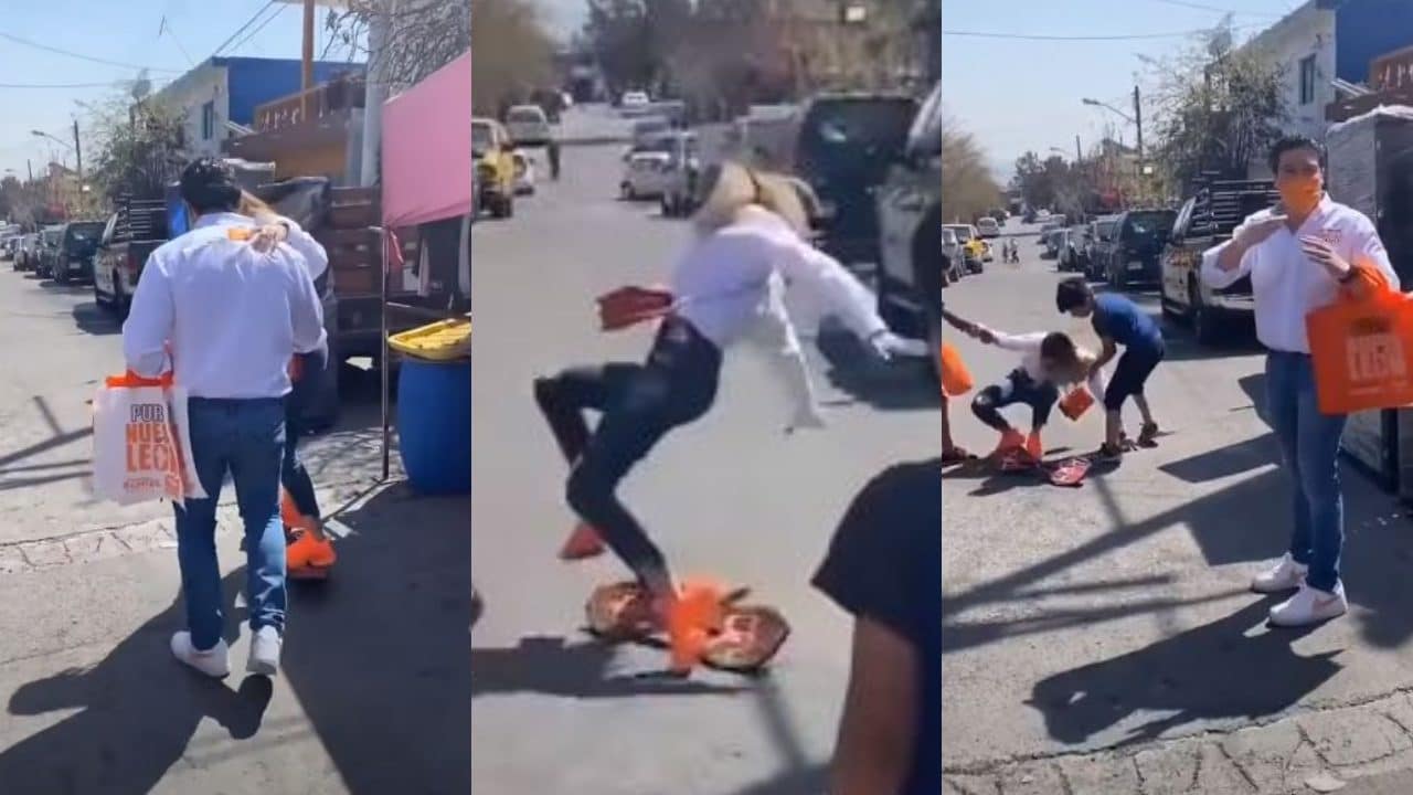 Mariana Rodríguez se convierte en meme tras caerse de una patineta